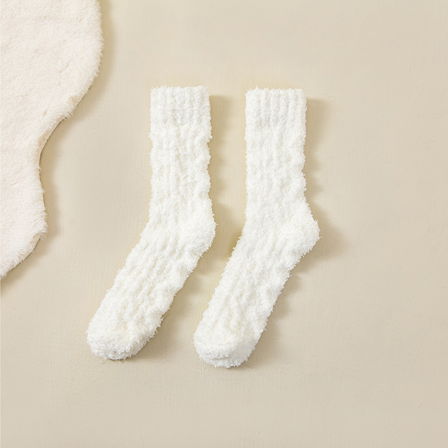 SOMER 3 Pairs Fuzzy Socks, Cute Cozy Fluffy Socks for Women, Soft Warm