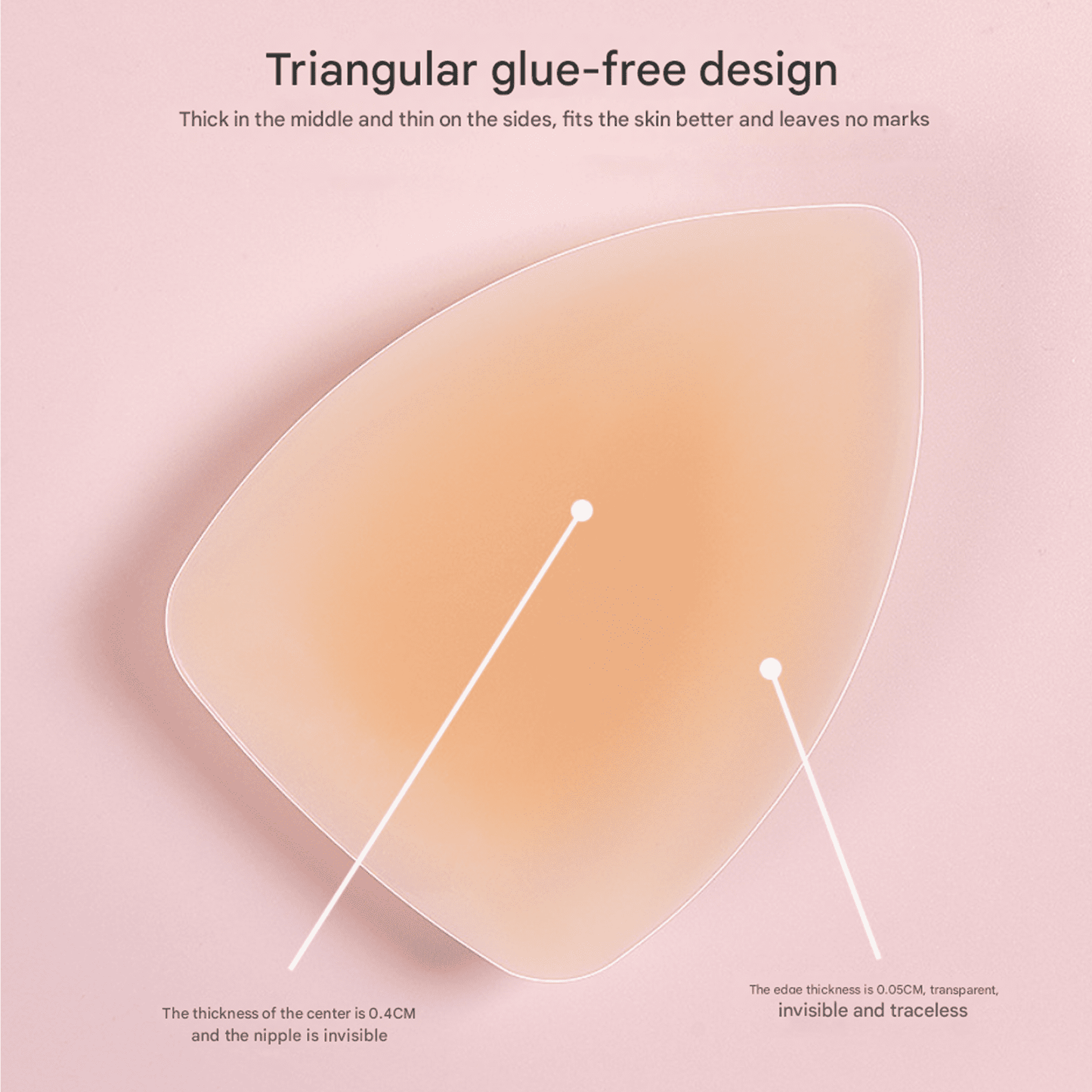 SOMER Sticky Bra, Invisible Silicone Nipple Covers for Women, Reusable